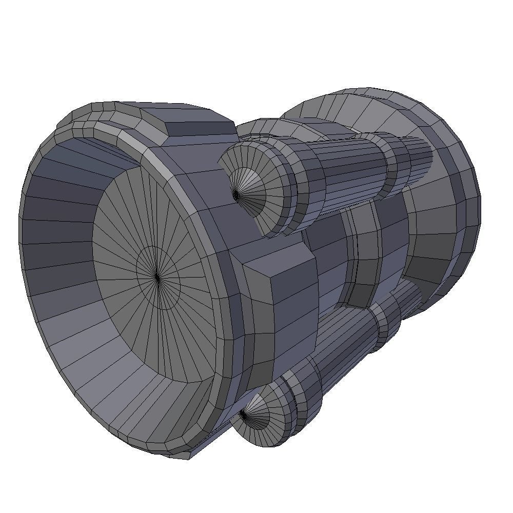 3D model Starship engine 01 Sci-fi low poly VR / AR / low-poly | CGTrader