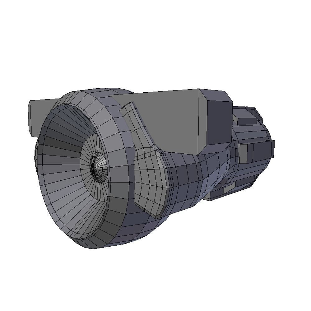 3D model Starship engine 02 Sci-fi low poly VR / AR / low-poly | CGTrader
