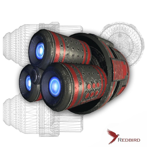 3D model Starship engine 03 Sci-fi low poly VR / AR / low-poly | CGTrader
