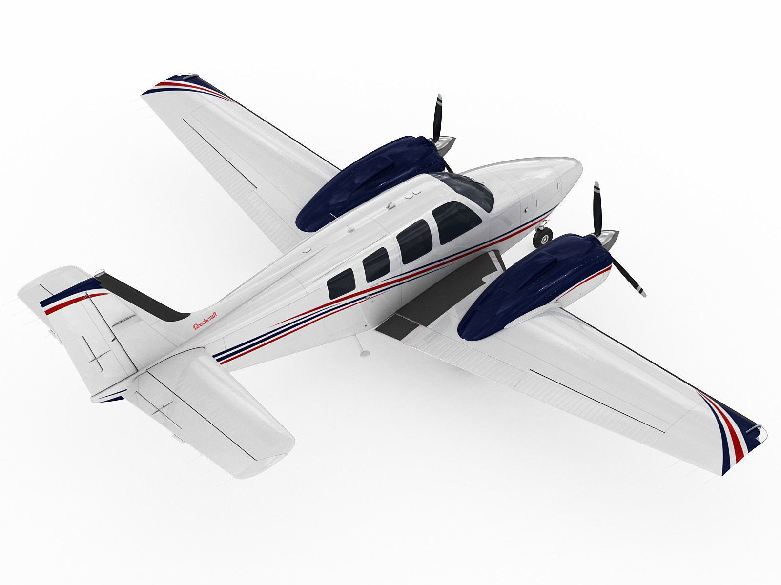 Beechcraft Baron G58 3D model | CGTrader