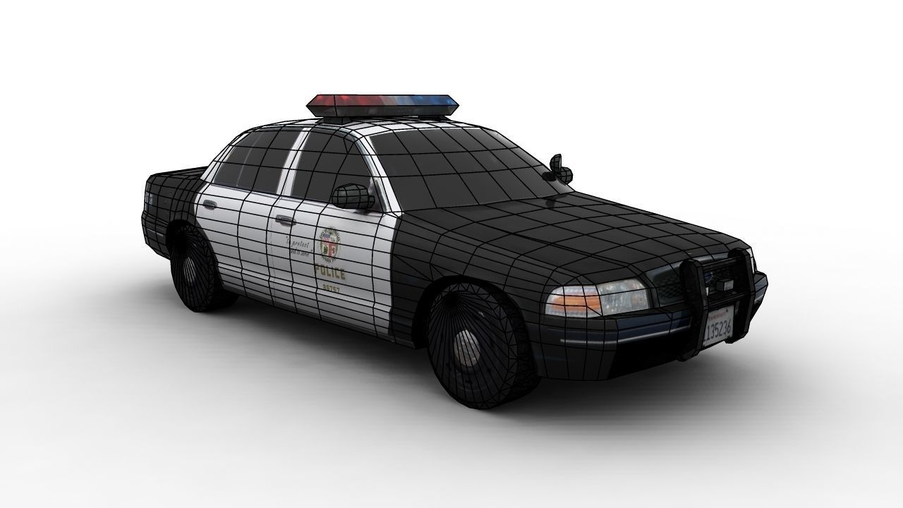 3D model LAPD-POLICE CAR VR / AR / low-poly | CGTrader