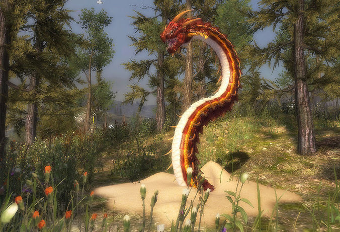 3D model 3Dfoin - Dragon Worm VR / AR / low-poly rigged animated | CGTrader