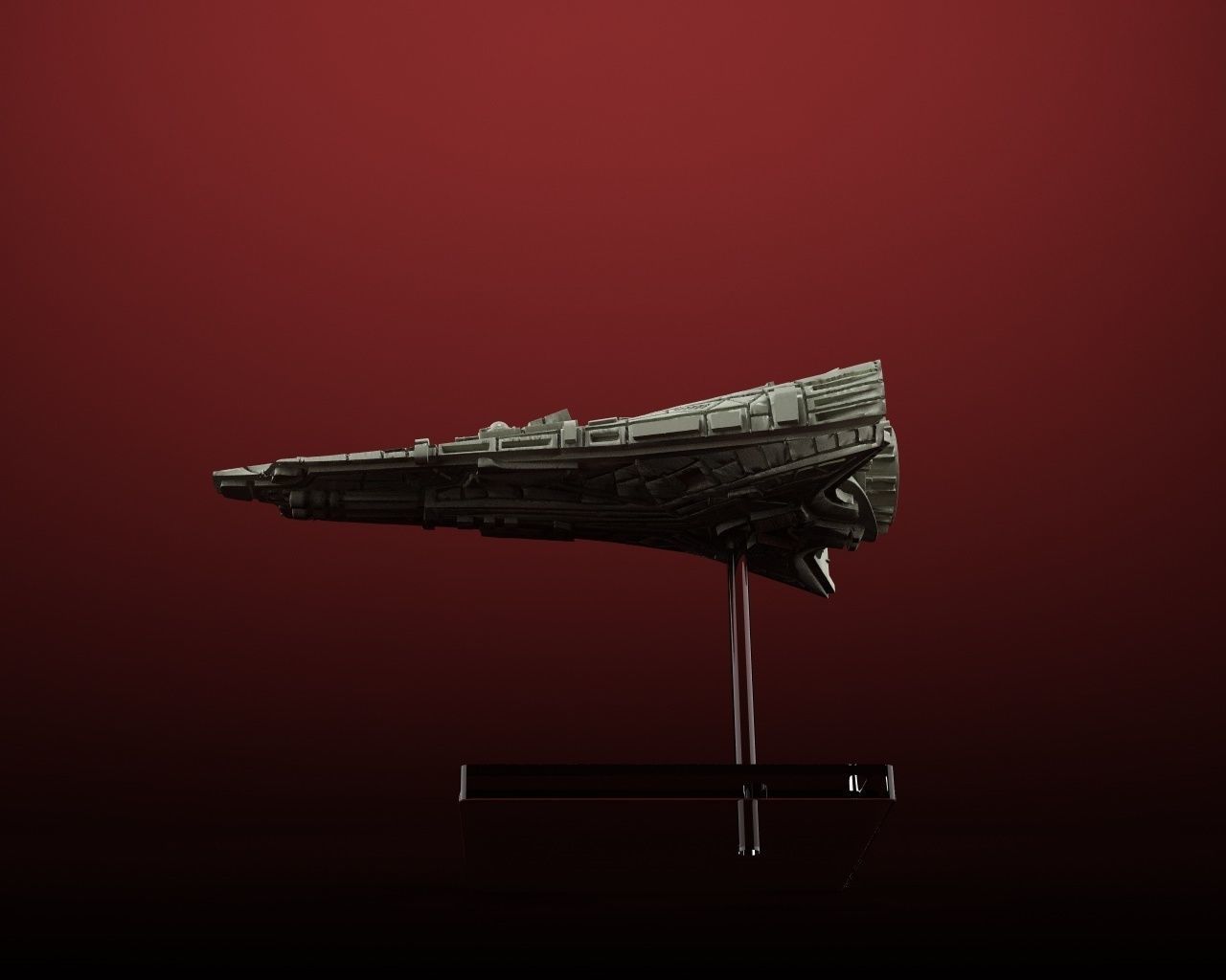 small spaceship 3D model 3D printable | CGTrader