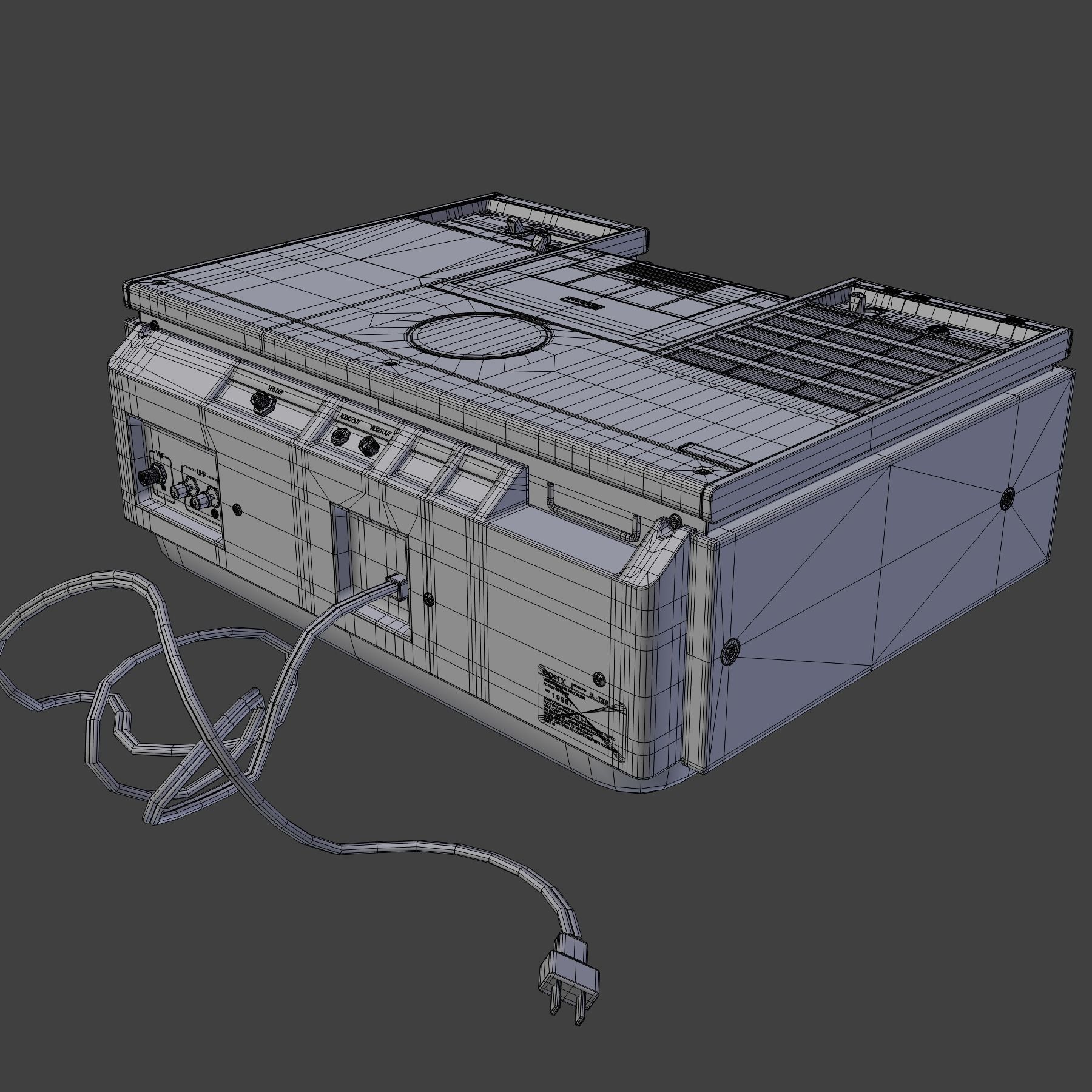 Sony SL-7200 Videocassette Recorder 3D model | CGTrader