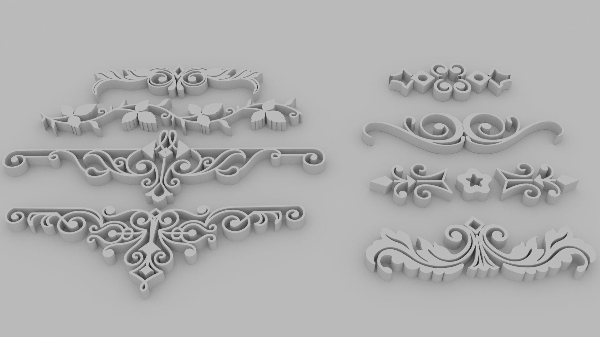 Dividers 03 - Printable set of 8 3D model 3D printable | CGTrader