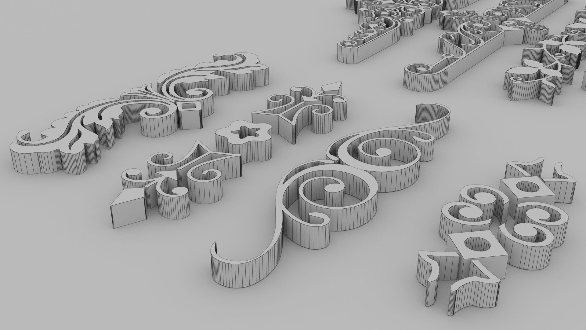 Dividers 03 - Printable set of 8 3D model 3D printable | CGTrader