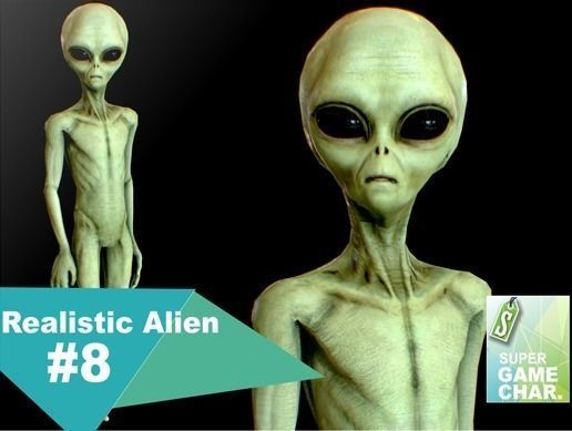 3D model Realistic Alien 8 VR / AR / low-poly rigged animated | CGTrader