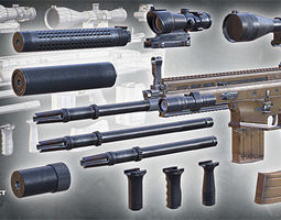 Animated Assault rifle 3D Models | CGTrader