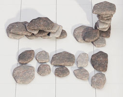 Pebble stones free 3D Model MAX OBJ 3DS FBX STL SKP | CGTrader.com