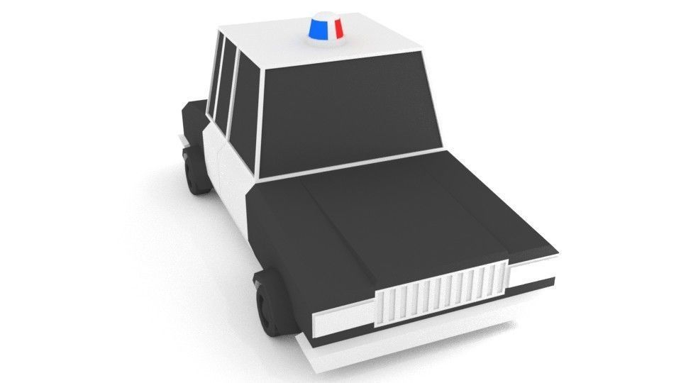 3D model Cop Car LOWPOLY VR / AR / low-poly | CGTrader