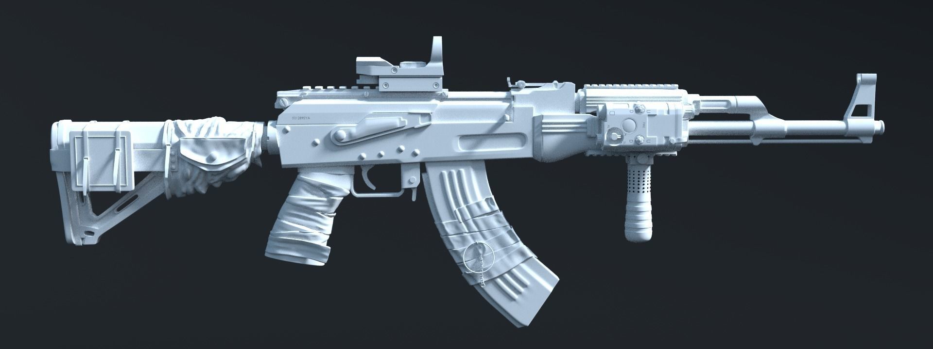 AK 47 Full Customized 3D model | CGTrader