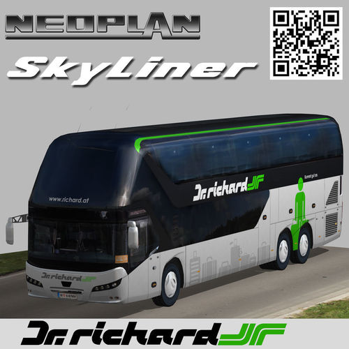 3D model Neoplan Skyliner bus Dr Richard livery VR / AR / low-poly ...