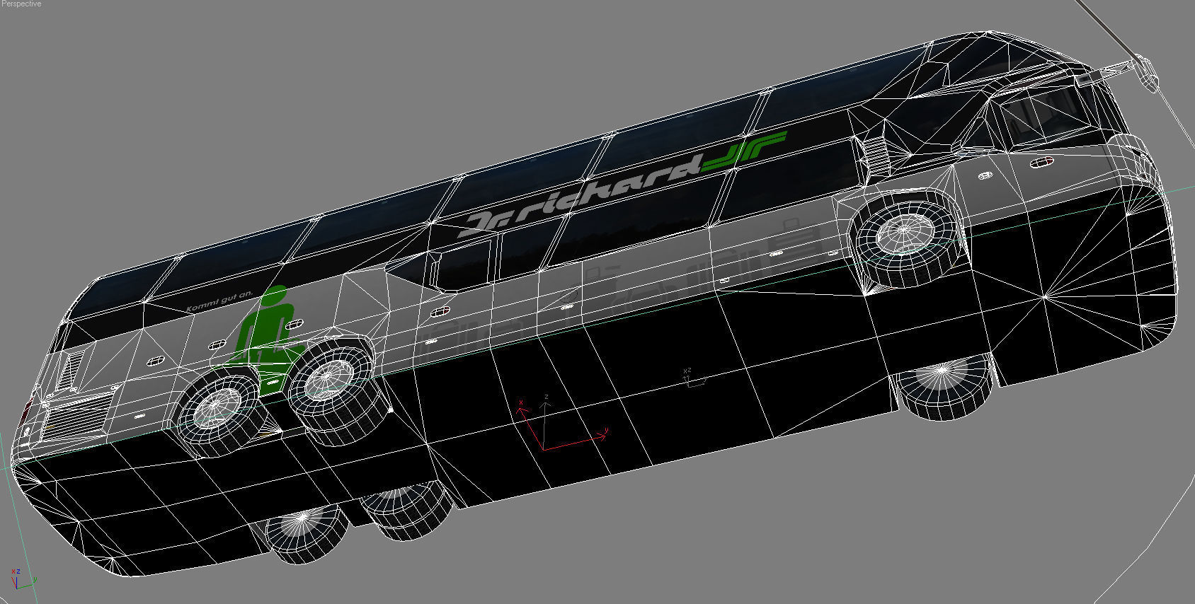 3D model Neoplan Skyliner bus Dr Richard livery VR / AR / low-poly ...