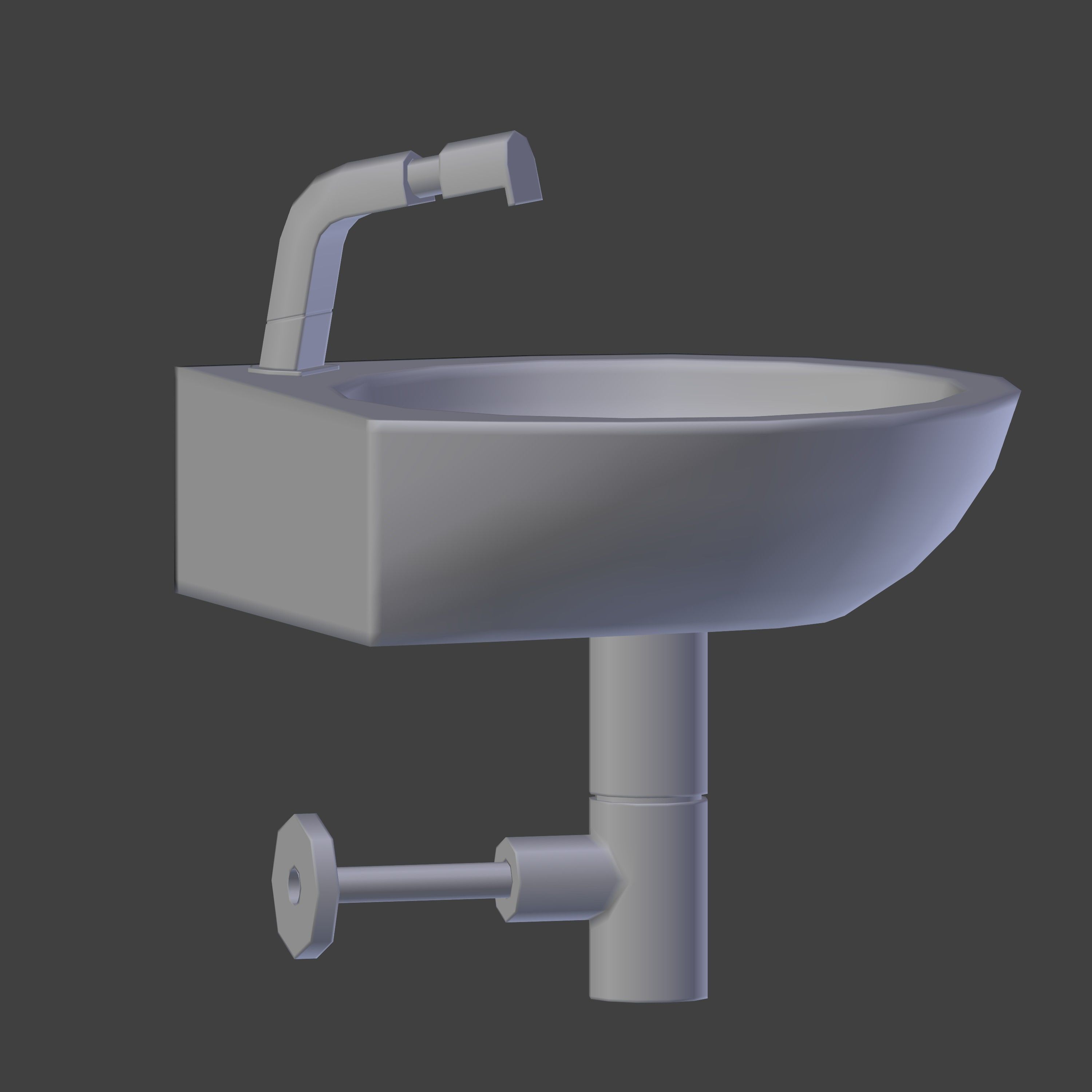 Sink and faucet free 3D model | CGTrader