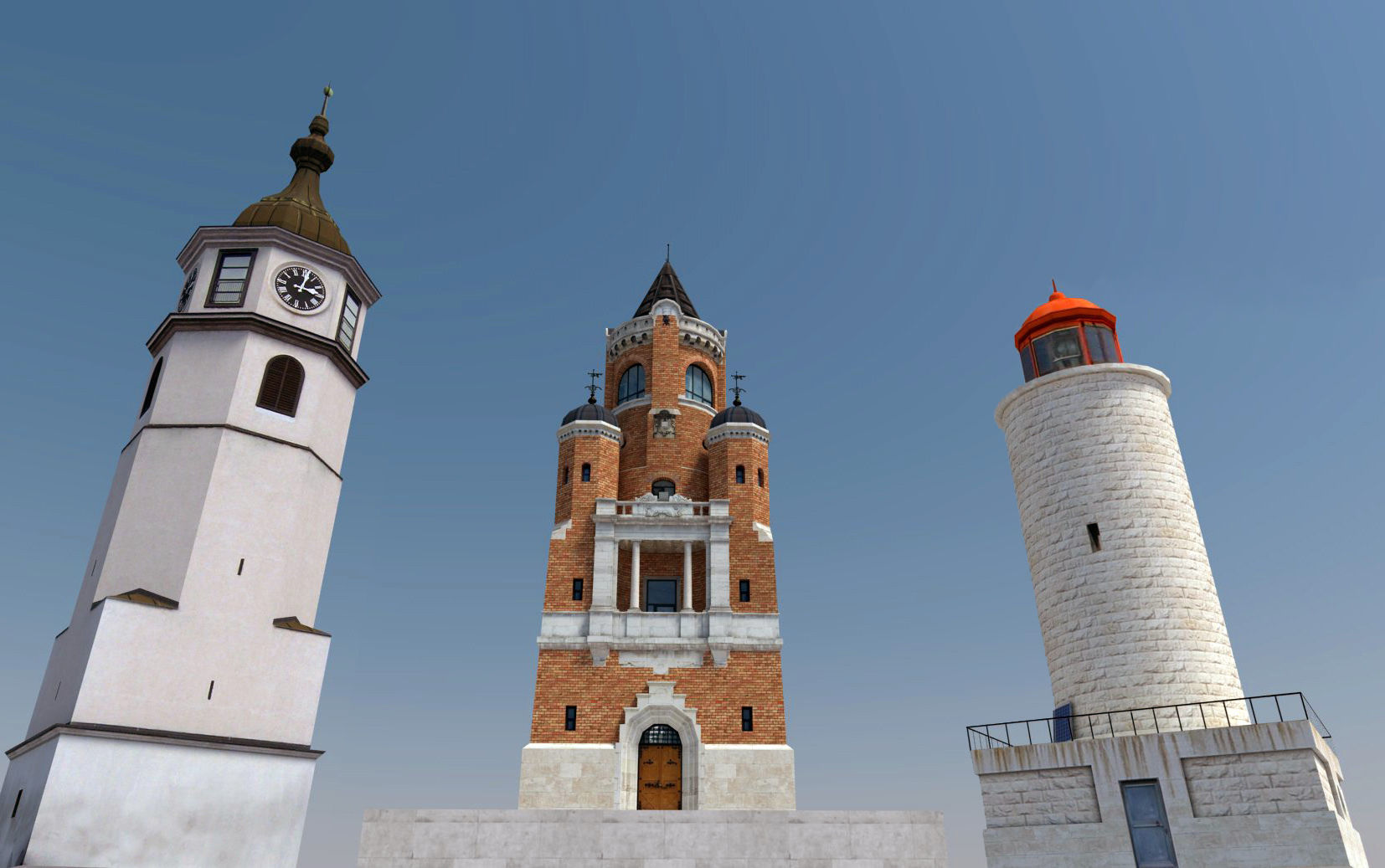 3D model Small Towers Pack VR / AR / low-poly | CGTrader