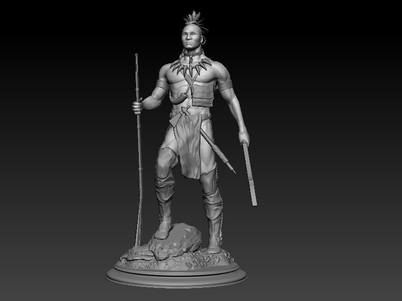 American indian Guron 3D model 3D printable | CGTrader