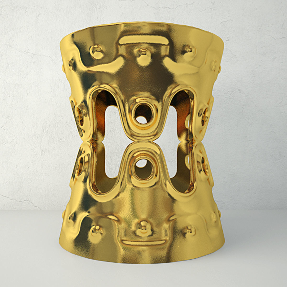 Ulu Concave Stool by Jonathan Adler 3D model | CGTrader