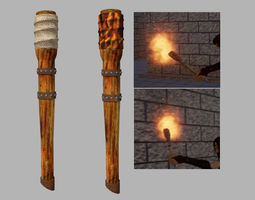 Low-poly Torch 3D Models | CGTrader
