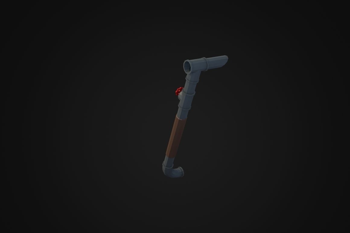 3D model Low Poly Iron Pipe VR / AR / low-poly | CGTrader