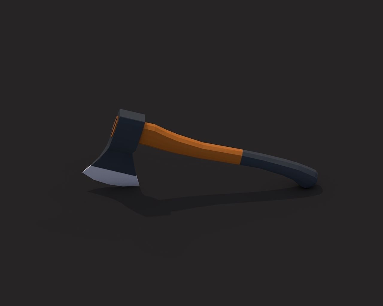 Low Poly Axe v1 3D model | CGTrader