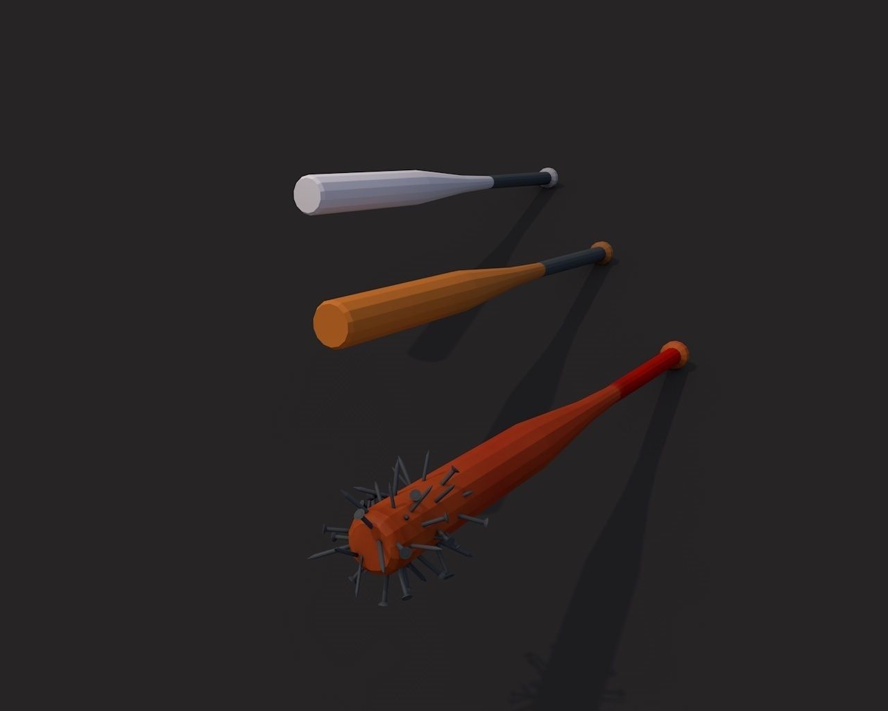3D model Low Poly Baseball Bats VR / AR / low-poly | CGTrader