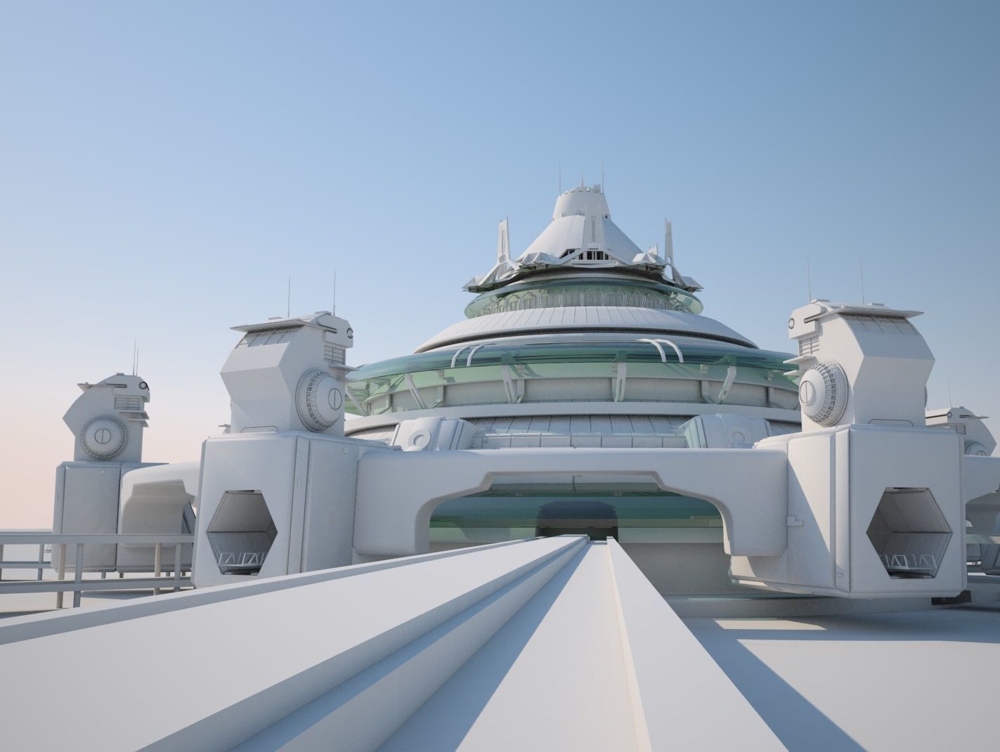 Futuristic Buildings Pack 3D model | CGTrader