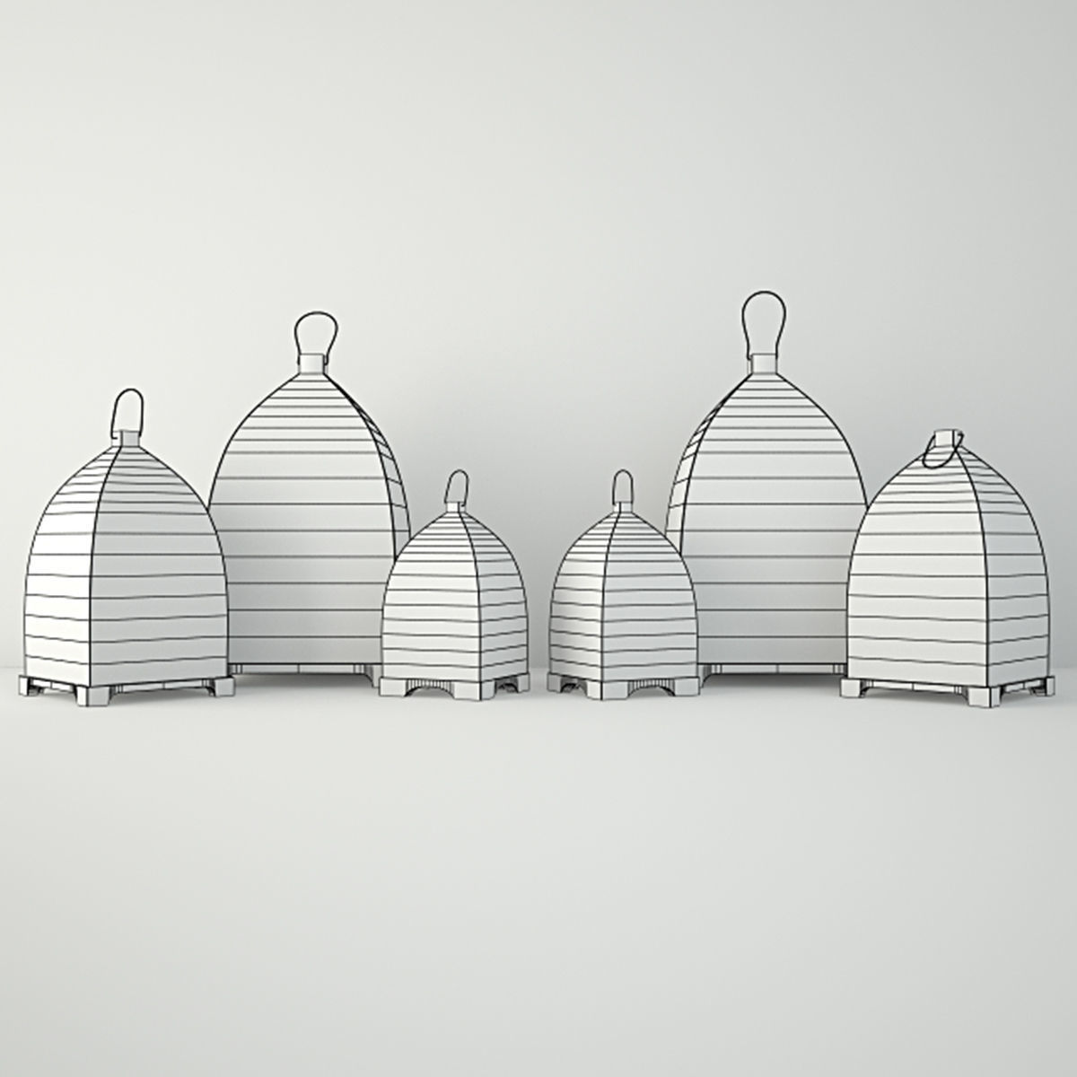 Rust Lantern Set 3D model | CGTrader