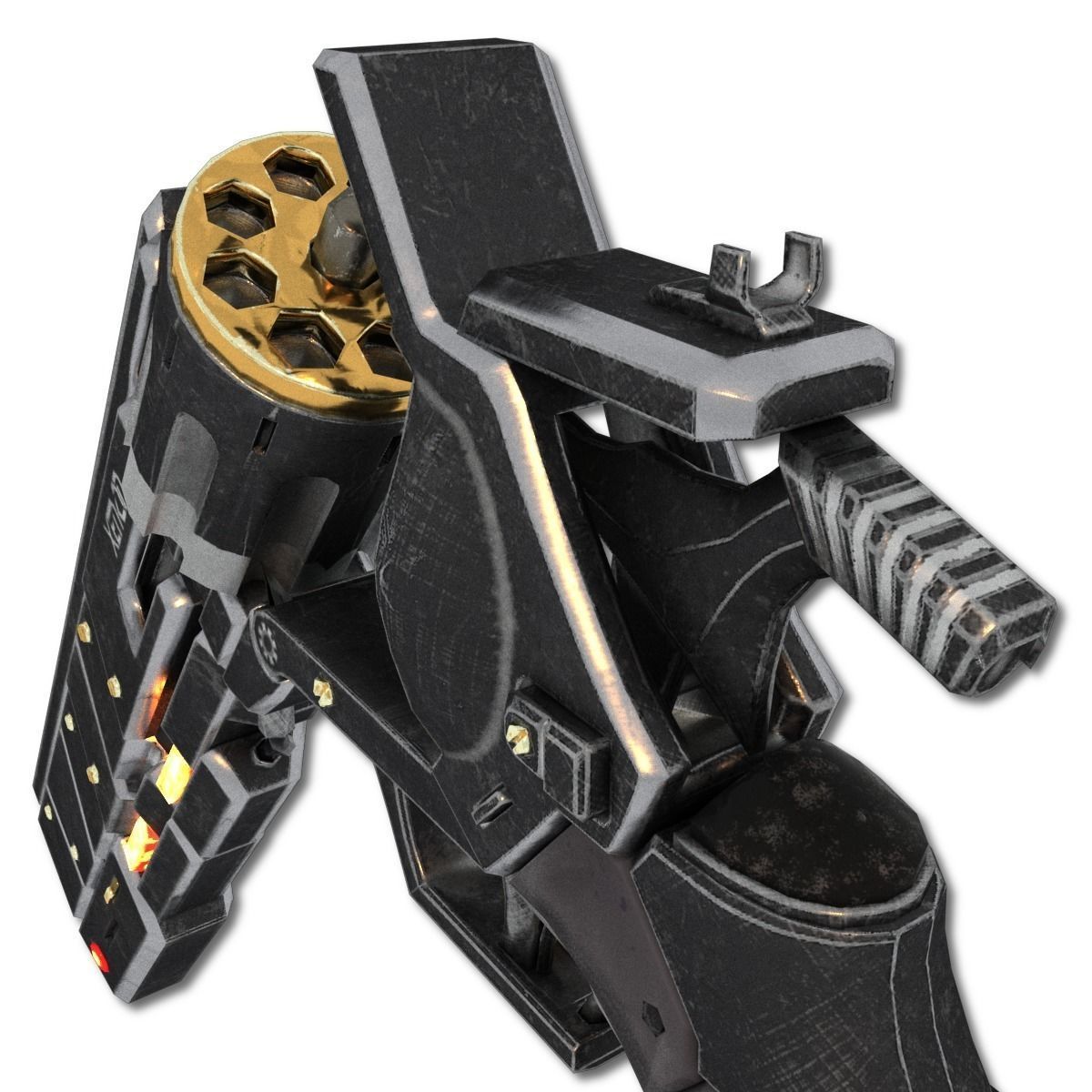 3D model Xenon Hand Revolver VR / AR / low-poly rigged animated | CGTrader