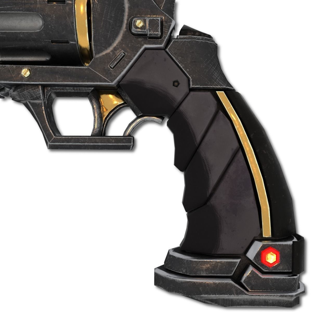 3D model Xenon Hand Revolver VR / AR / low-poly rigged animated | CGTrader