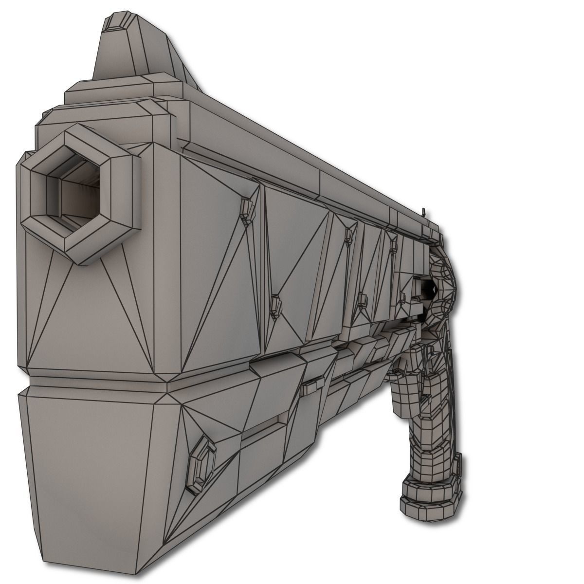 3D model Xenon Hand Revolver VR / AR / low-poly rigged animated | CGTrader