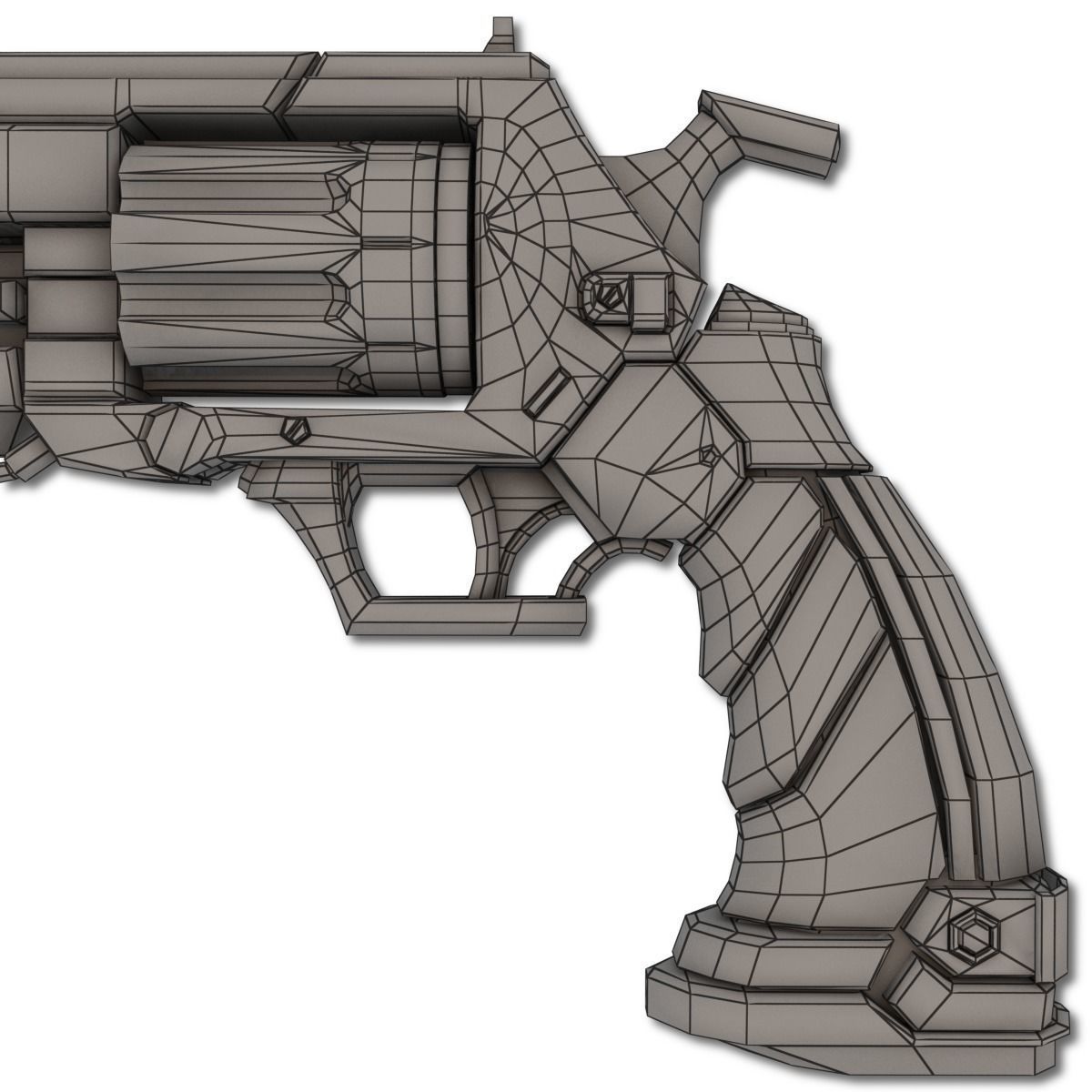 3D model Xenon Hand Revolver VR / AR / low-poly rigged animated | CGTrader