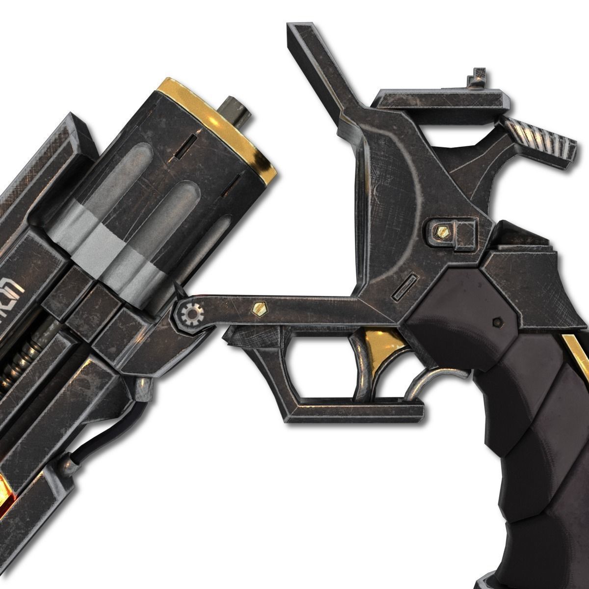 3D model Xenon Hand Revolver VR / AR / low-poly rigged animated | CGTrader