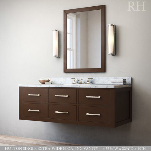 RH Hutton single extra-wide floating vanity 3D model | CGTrader