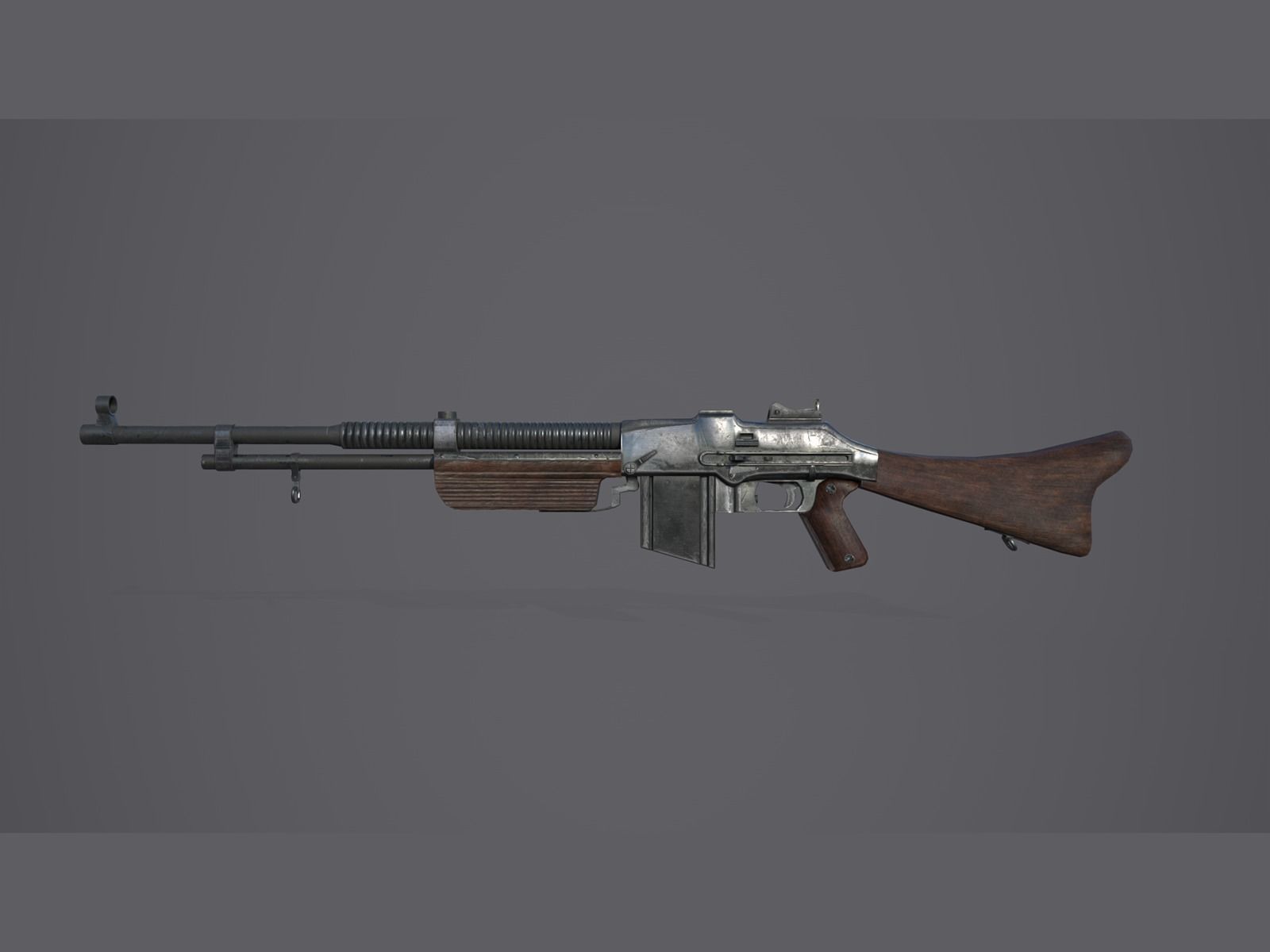 3D model World War II - Browning wz 1928 - PBR and Game Ready VR / AR ...