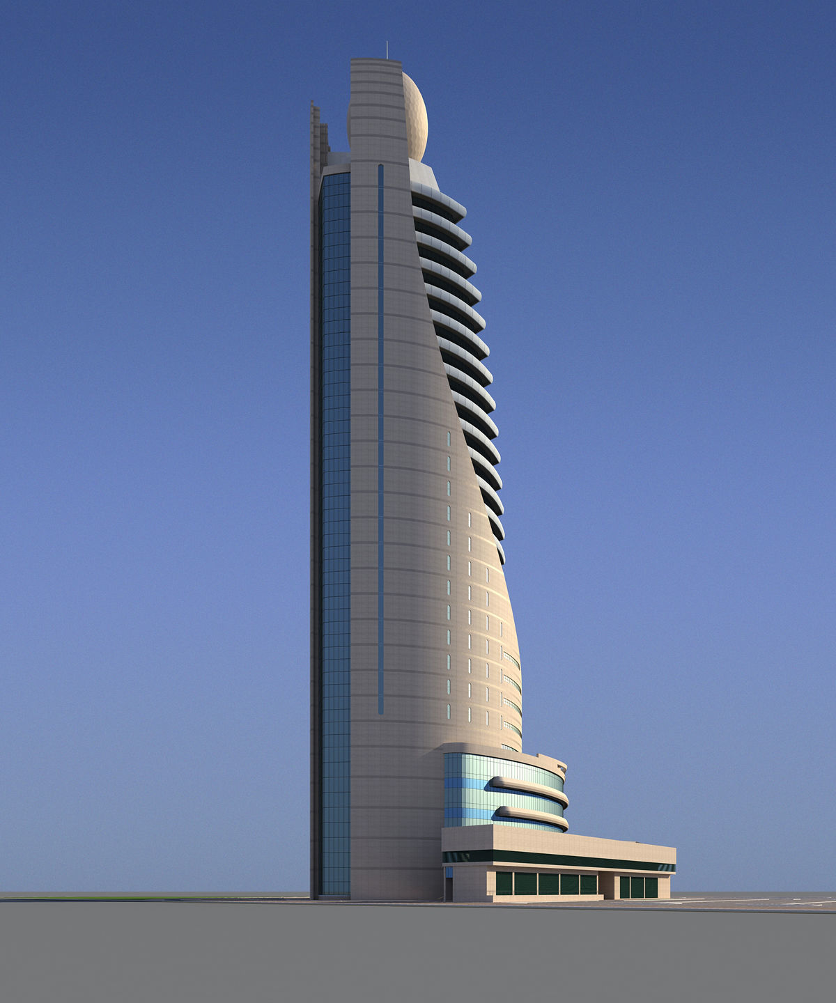 Etisalat telecommunications building 3D model | CGTrader