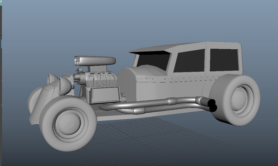 3D model HOT ROD CAR VR / AR / low-poly | CGTrader