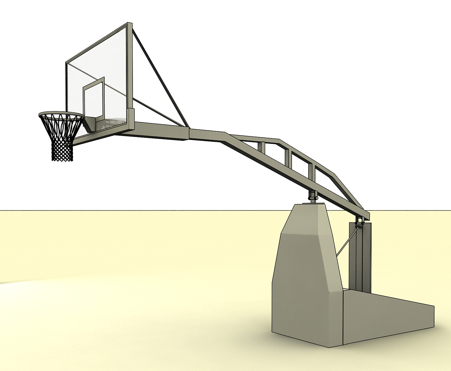 Basketball Backboard Backstop 3D model | CGTrader