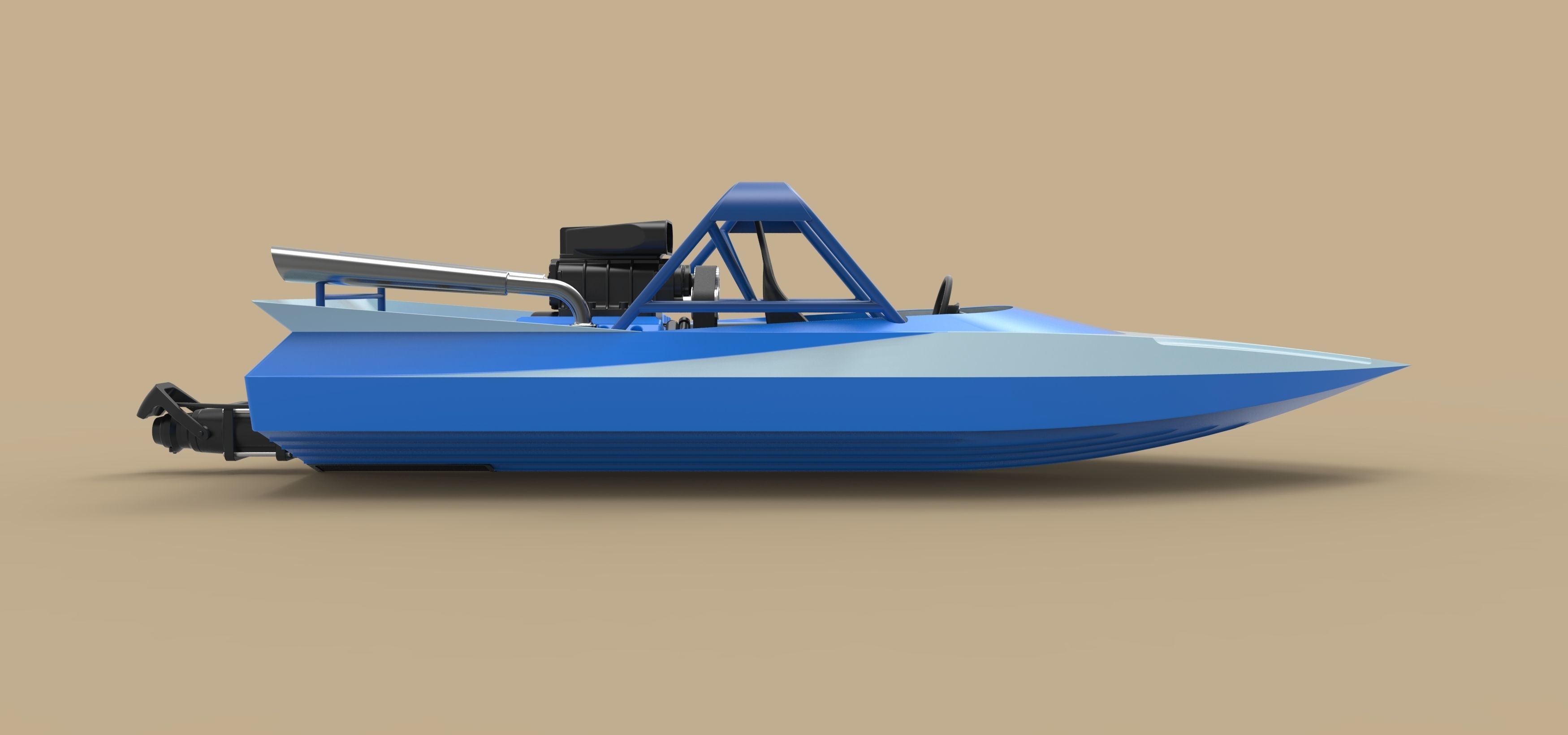 Jet sprint boat 3D model | CGTrader