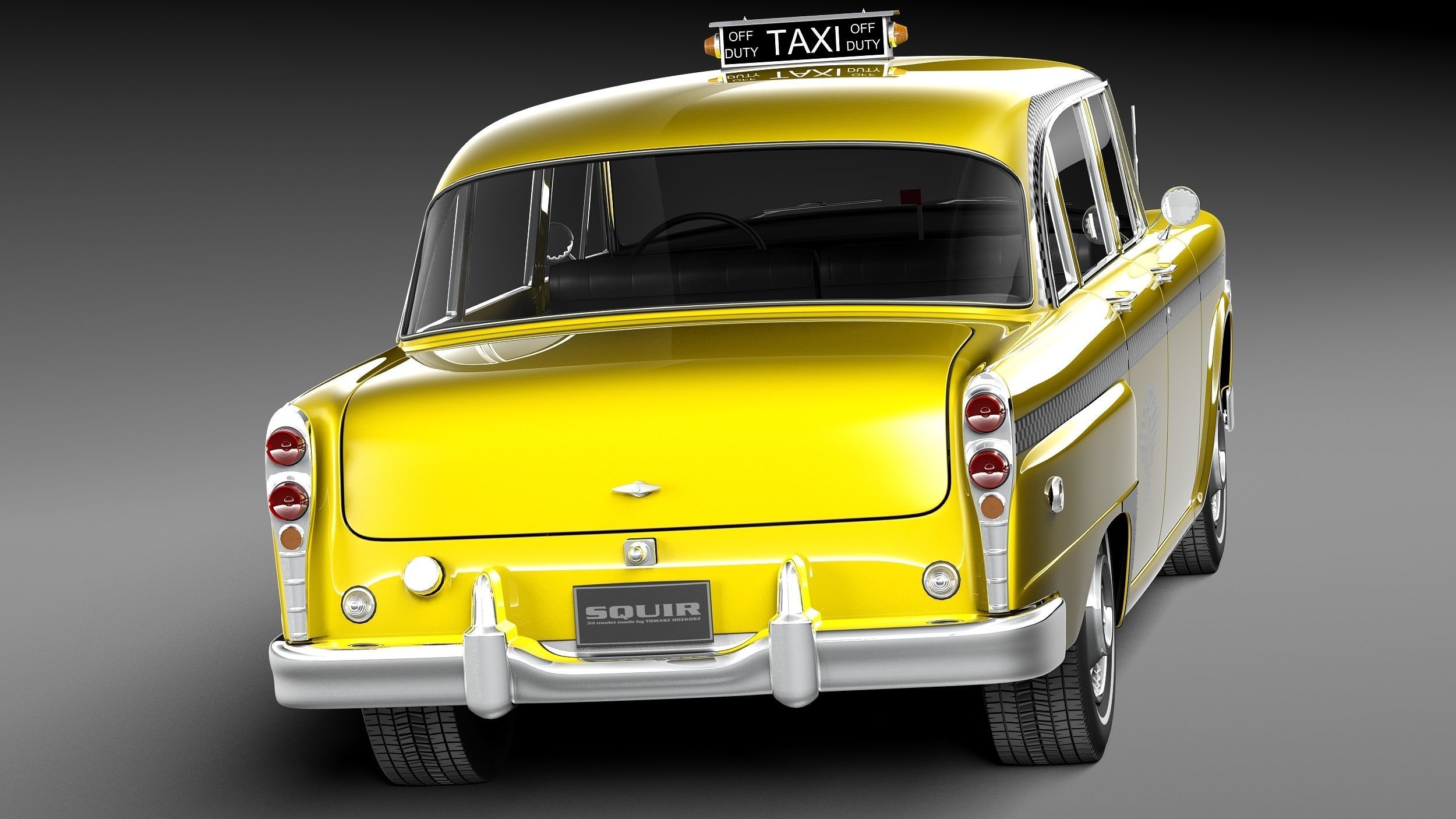 Checker Cab A8 Marathon 1956-1982 3D model | CGTrader