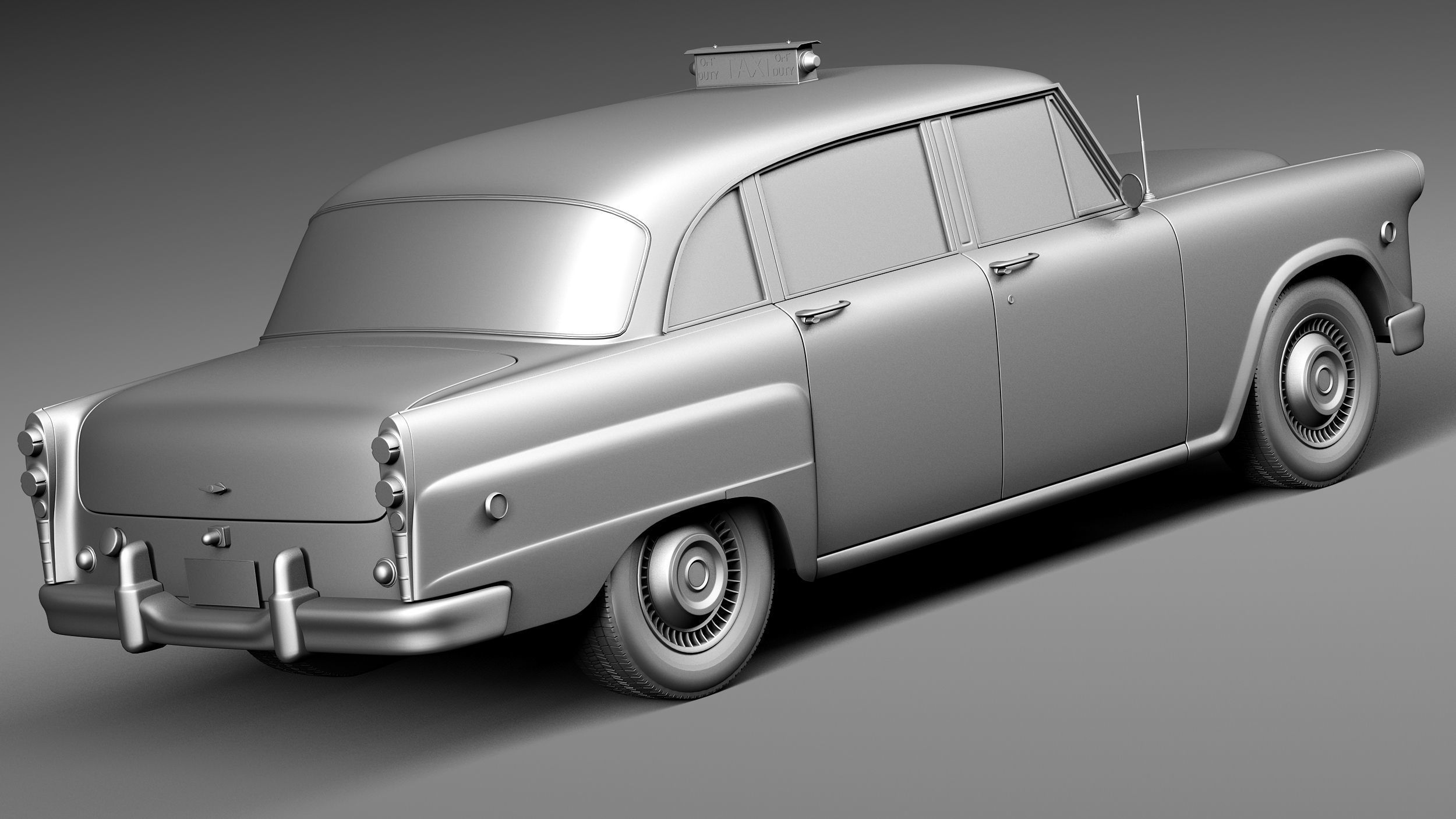 Checker Cab A8 Marathon 1956-1982 3D model | CGTrader