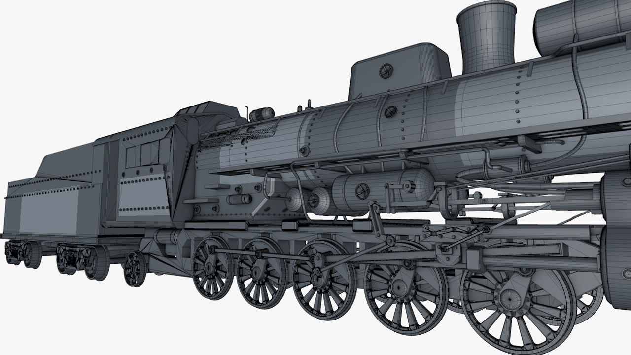 Locomotive 3D model 3D printable | CGTrader