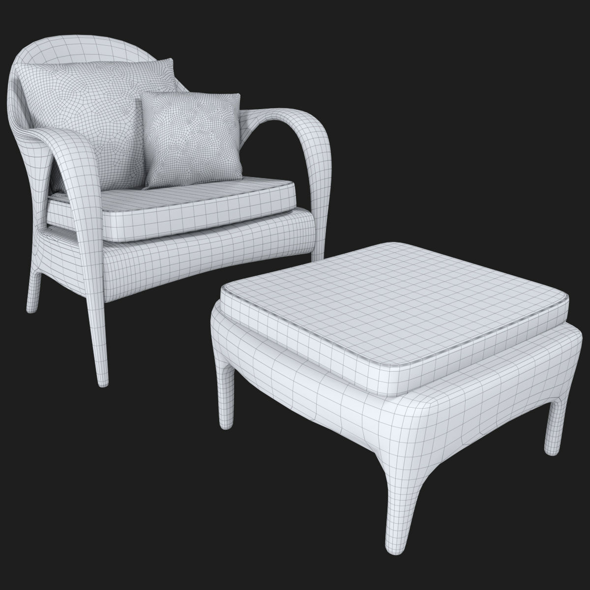 Lounge Chair collection Tango Dedon 3D model | CGTrader