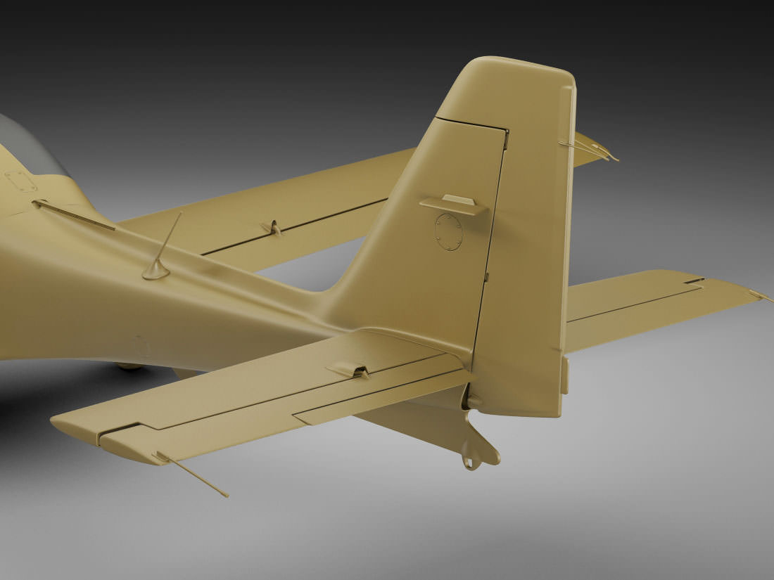 Grob G115 E Tutor 3D model rigged | CGTrader