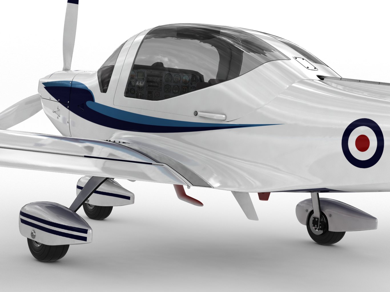 Grob G115 E Tutor 3D model rigged | CGTrader