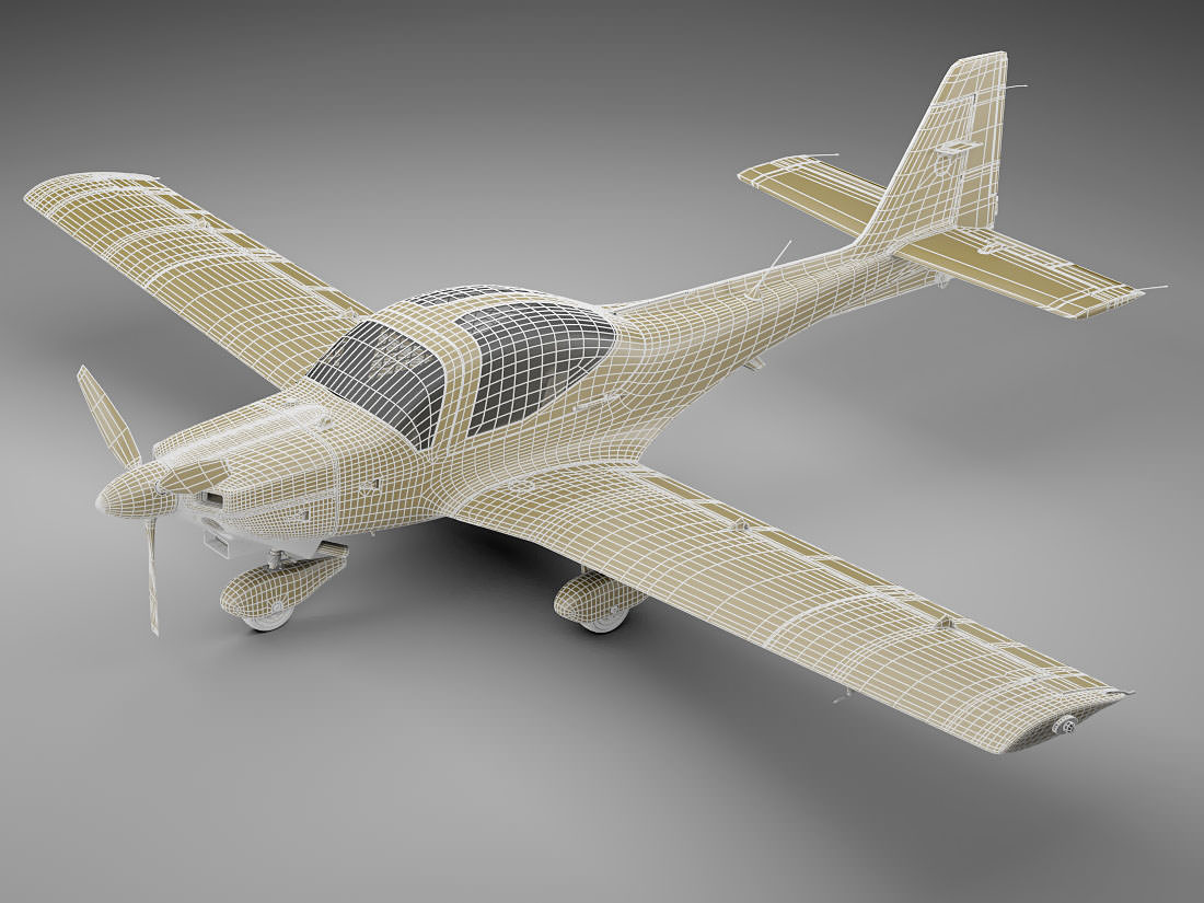 Grob G115 E Tutor 3D model rigged | CGTrader