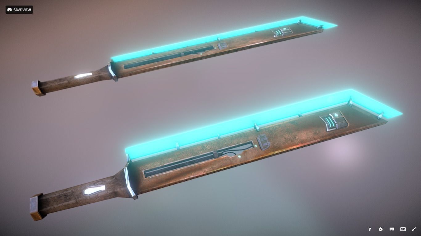 3D model Cyberpunk Sword VR / AR / low-poly | CGTrader