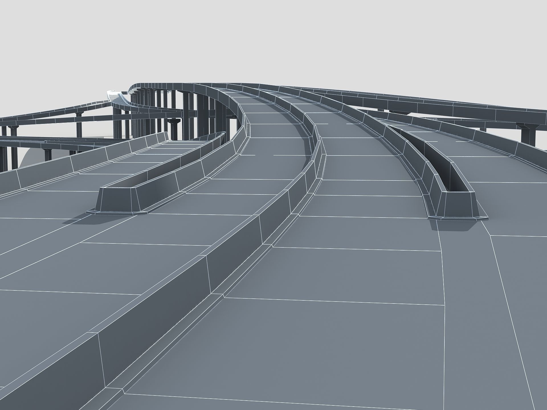 Highway Viaduct flyover 3D model-2 3D model | CGTrader