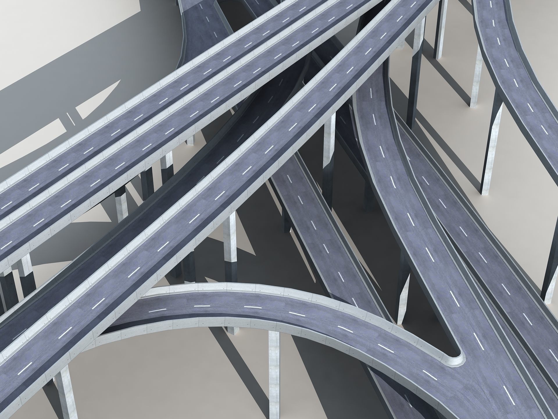 Highway Viaduct flyover 3D model-2 3D model | CGTrader