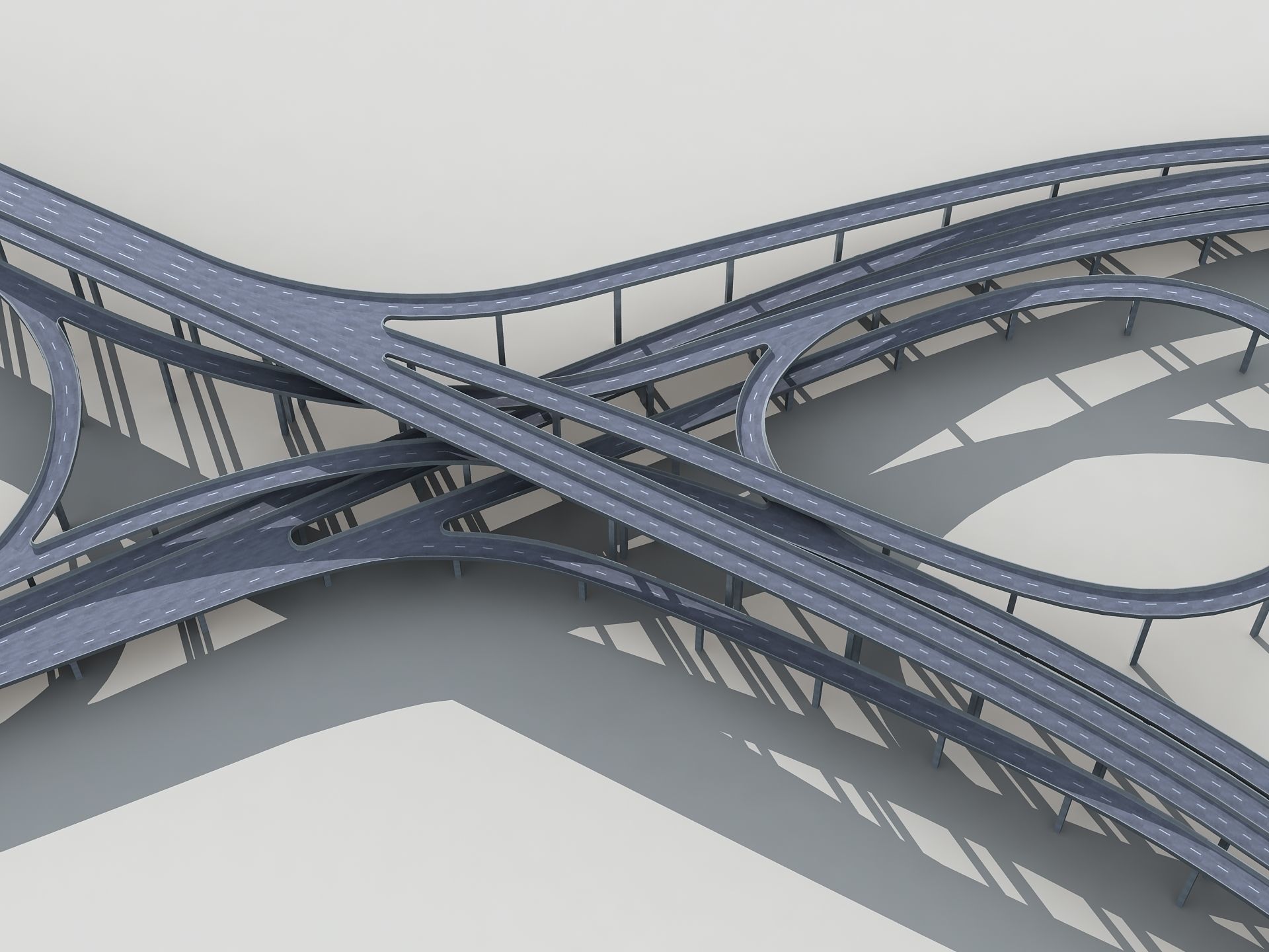 Highway Viaduct flyover 3D model-2 3D model | CGTrader