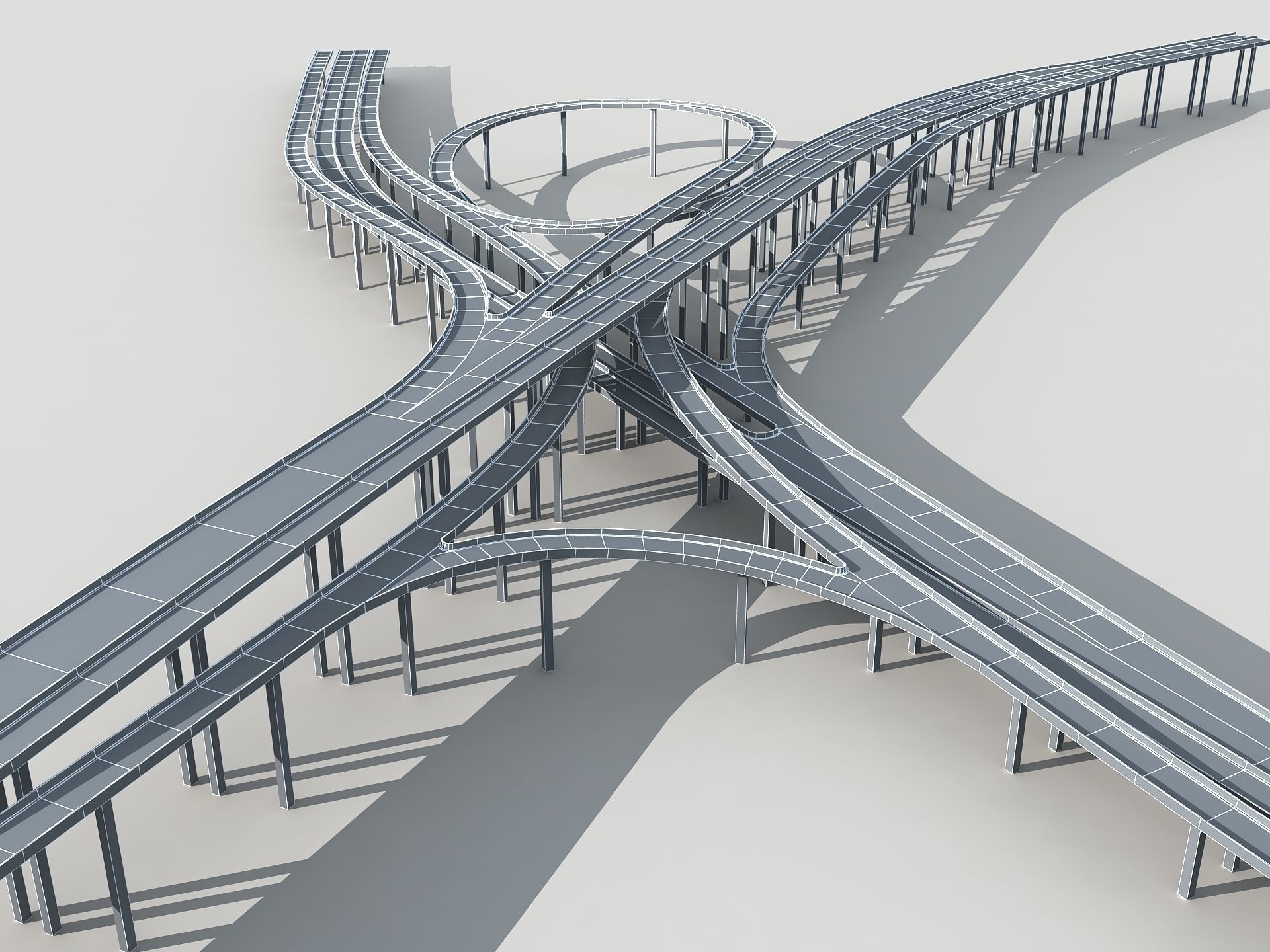 Highway Viaduct flyover 3D model-2 3D model | CGTrader